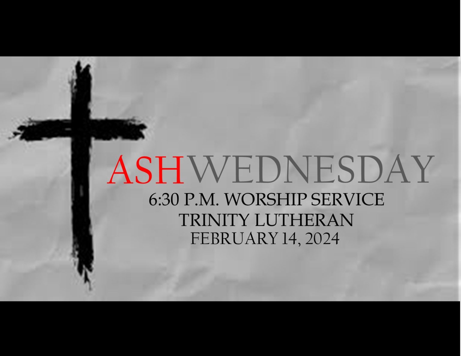Ash Wednesday at Trinity - Trinity Lutheran Church School