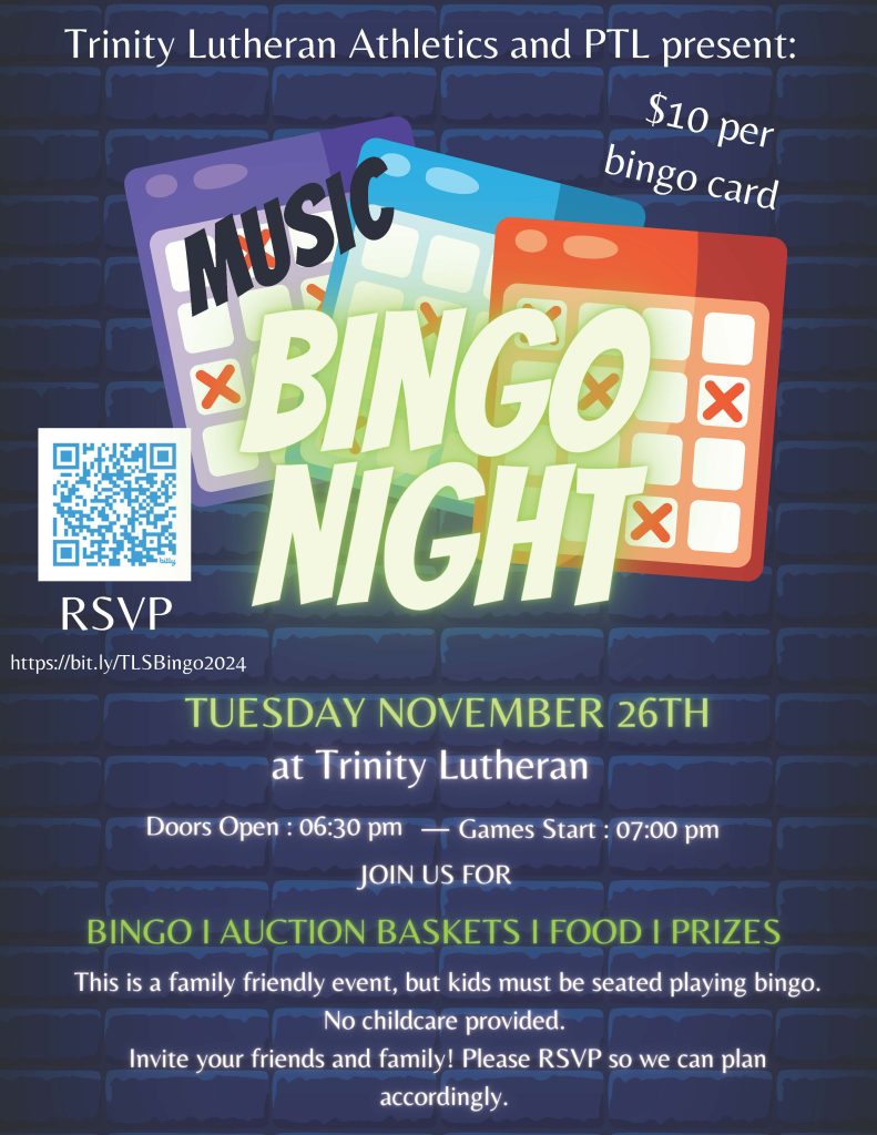 Music Bingo Night - Trinity Lutheran Church School